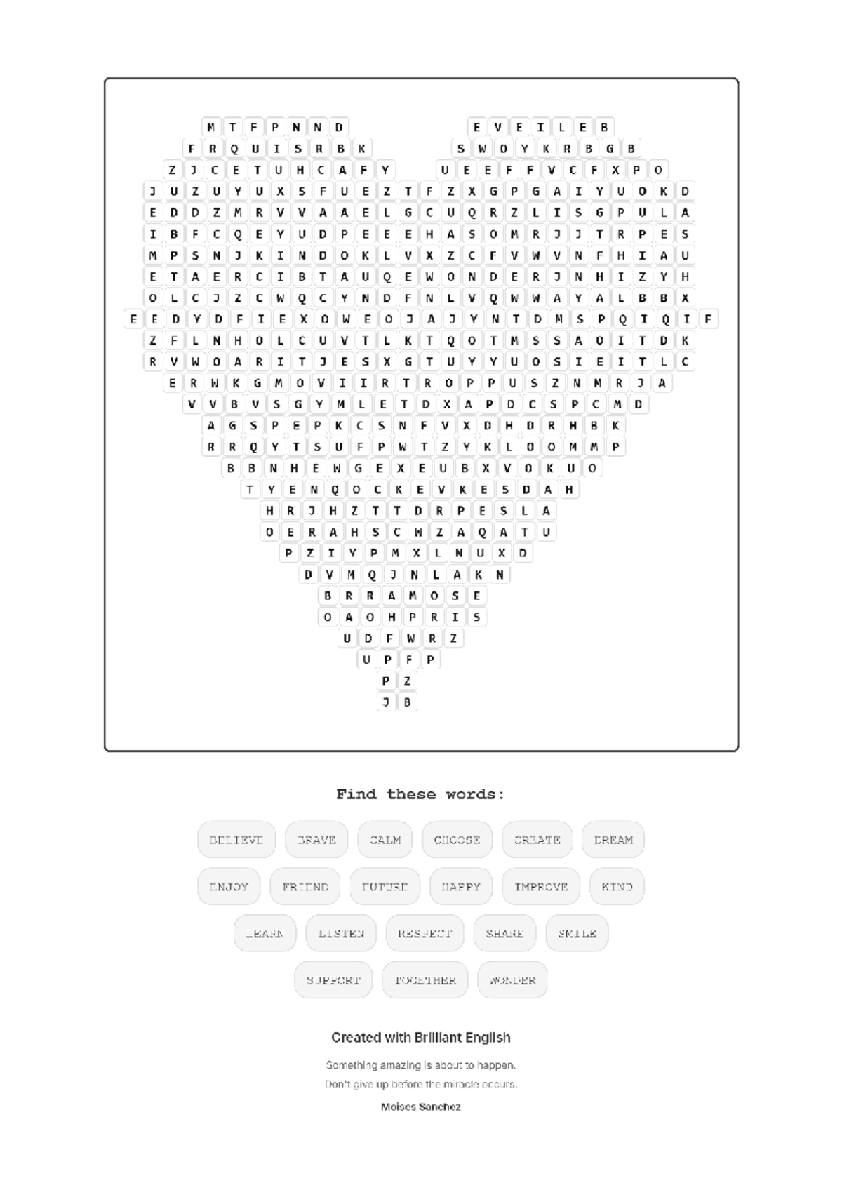 Brilliant English Quiz: Vocabulary & Positive Words Exploration - Studocu