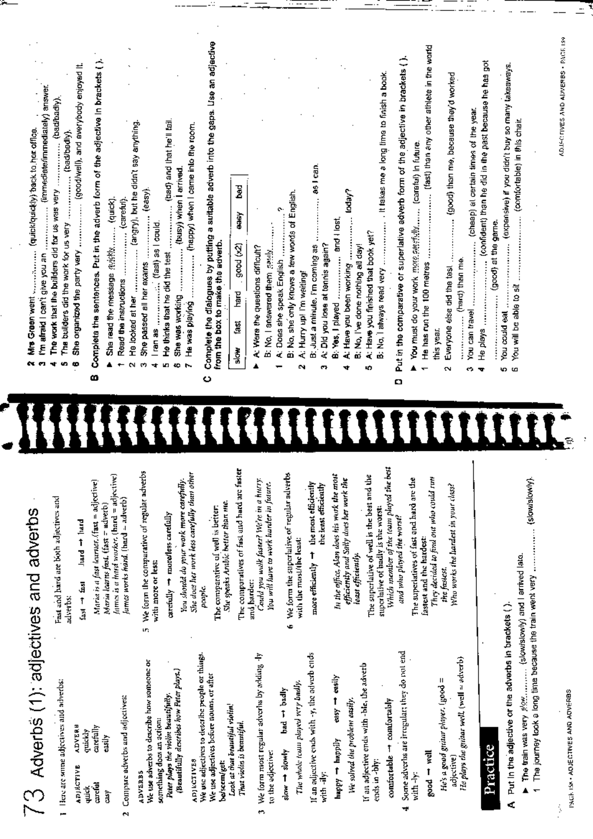 Adverbs and Adjectives: A Comprehensive Guide (ENG 101) - Studocu