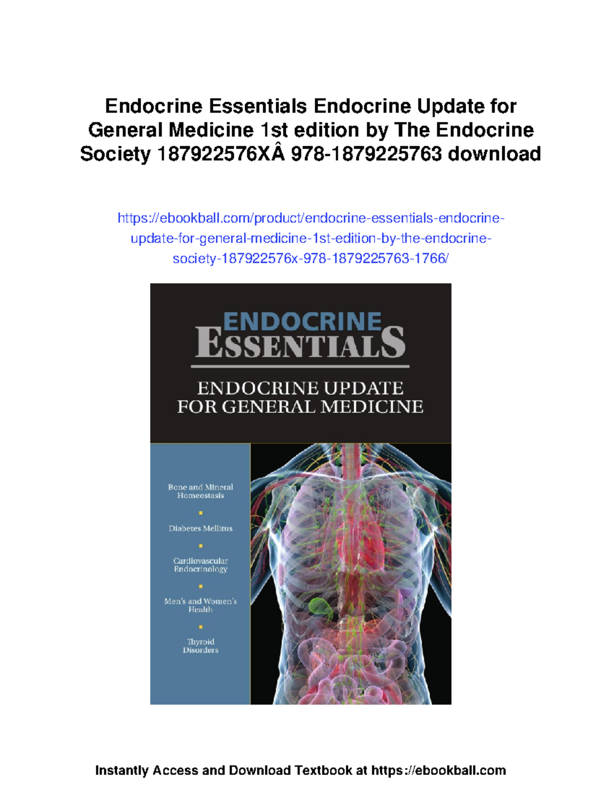 Endocrine essentials: Endocrine update for general medicine 1st edition ...