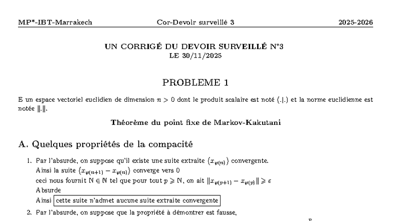 Corrigé du Devoir Surveillé 3 - Problèmes de Mathématiques (C DS3) - Studocu