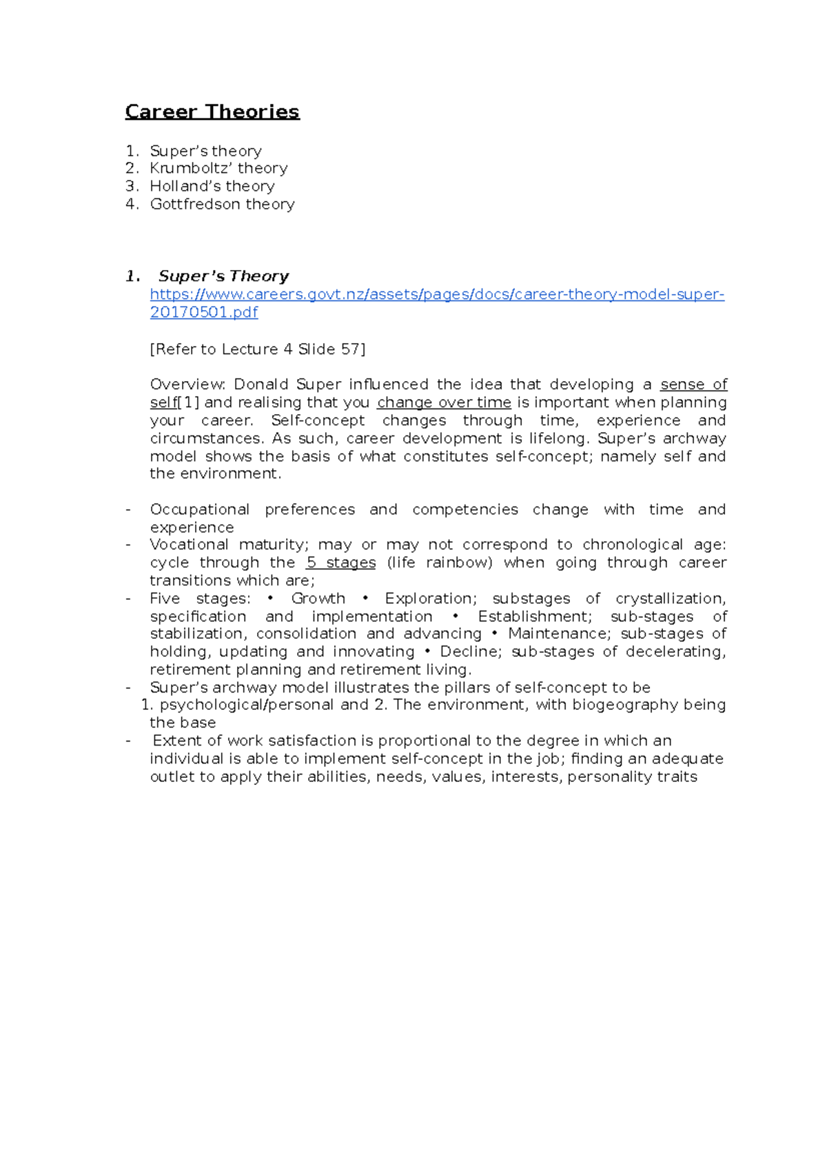 Career Theories Overview: Super, Krumboltz, and Gottfredson Insights ...