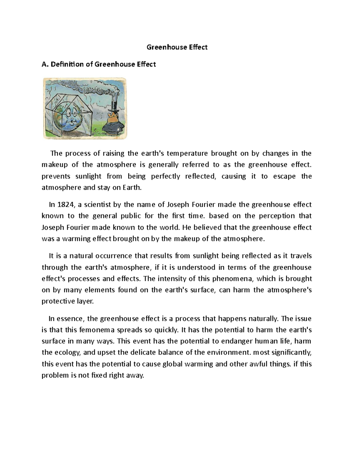 Greenhouse Effect Lecture Notes: Causes and Impacts Explained - Studocu