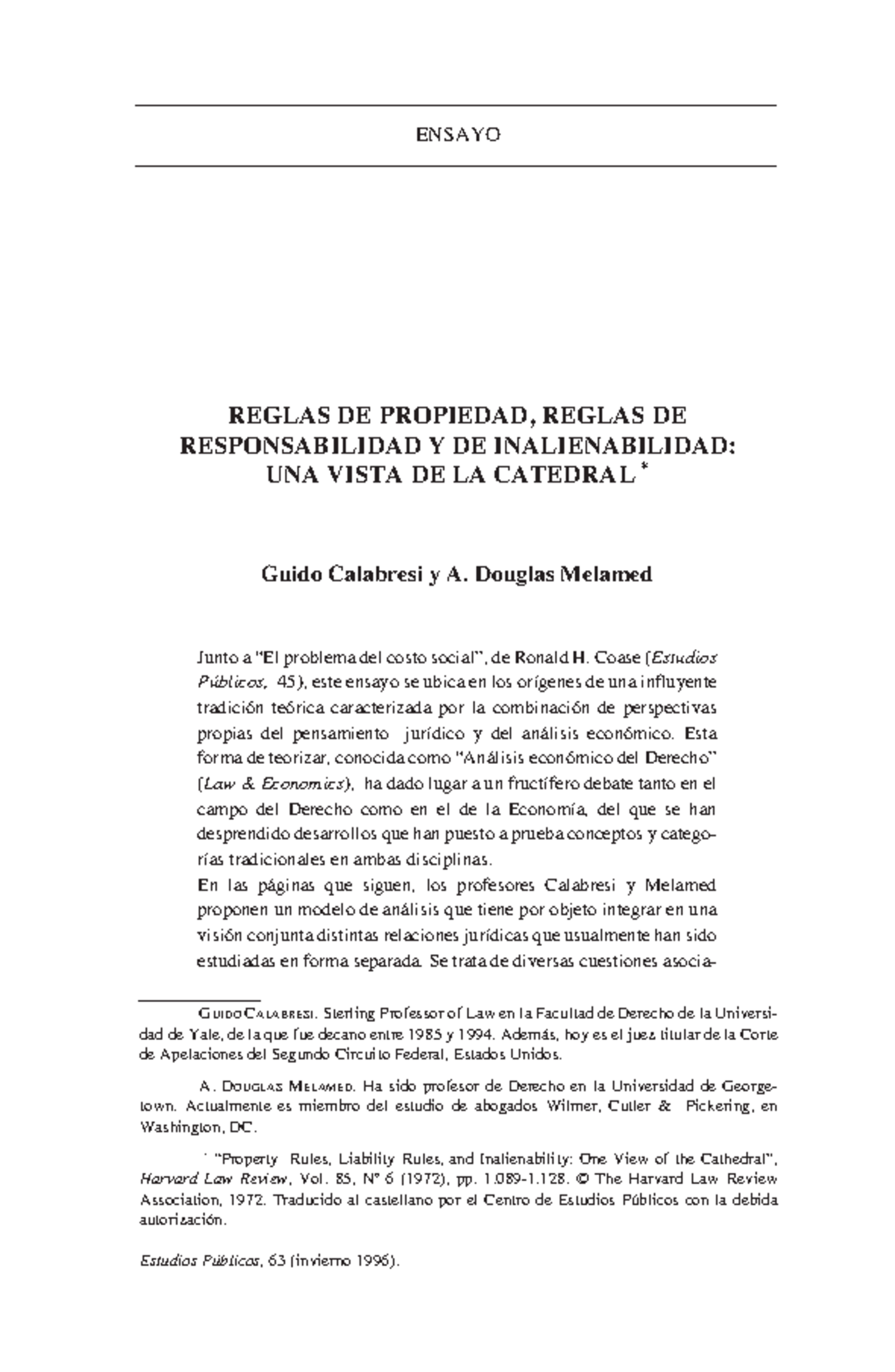CL2.3. Calabresi, Guido- Melamed, Douglas. Reglas de propiedad ...
