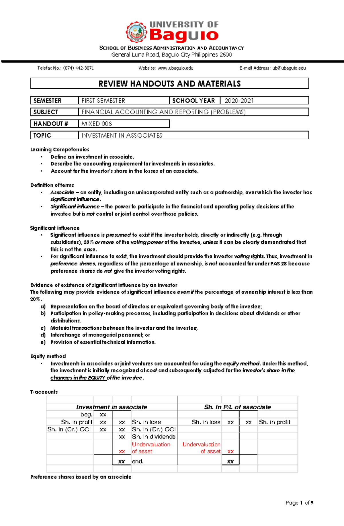 Investment in Associates (PAS 28): Key Concepts and Practical Problems ...