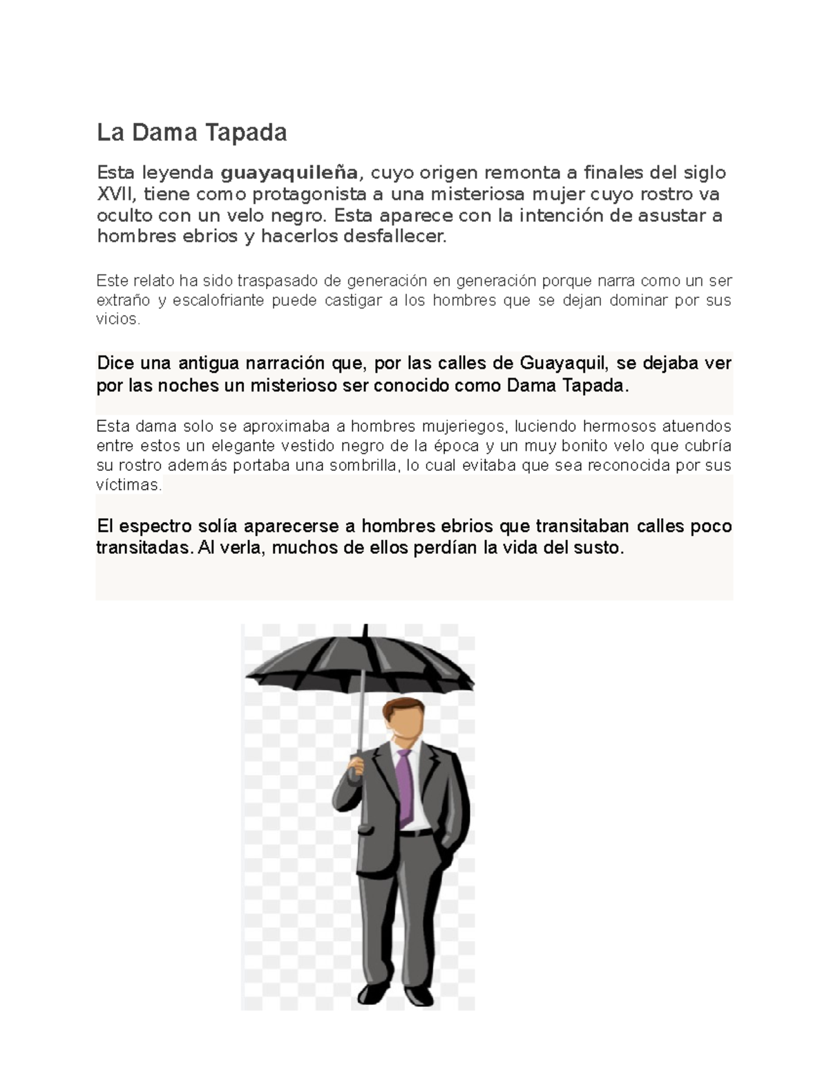 La Dama Tapada - historia de un borracho - La Dama Tapada Esta leyenda ...