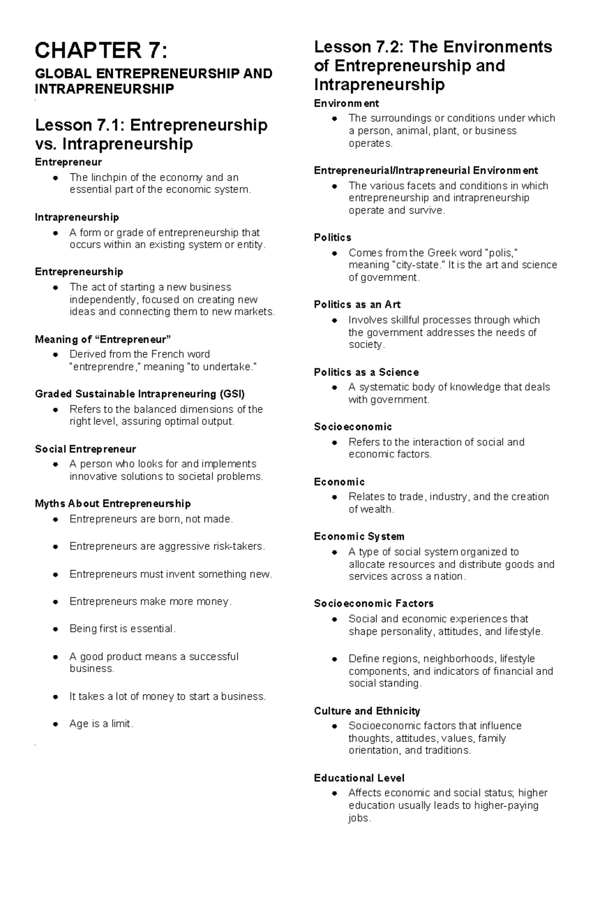 IBT 101: Finals Reviewer on Global Entrepreneurship & Multicultural ...