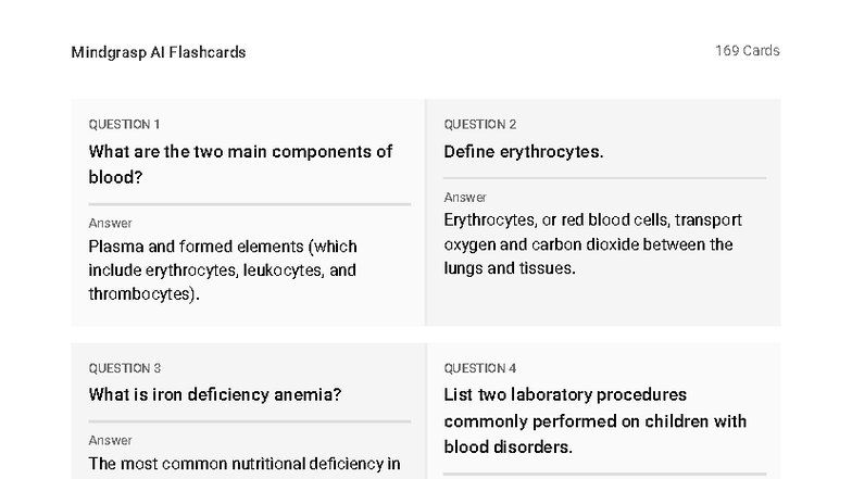 Peds Flashcards: Key Concepts in Pediatric Blood Disorders and Care - Studocu