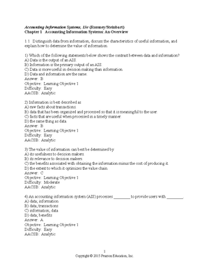 Chapter 03 - AIS testbank - CHAPTER 3 SYSTEMS DEVELOPMENT AND ...