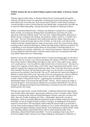 'Streetcar' past questions - A Streetcar Named Desire Past Exam ...