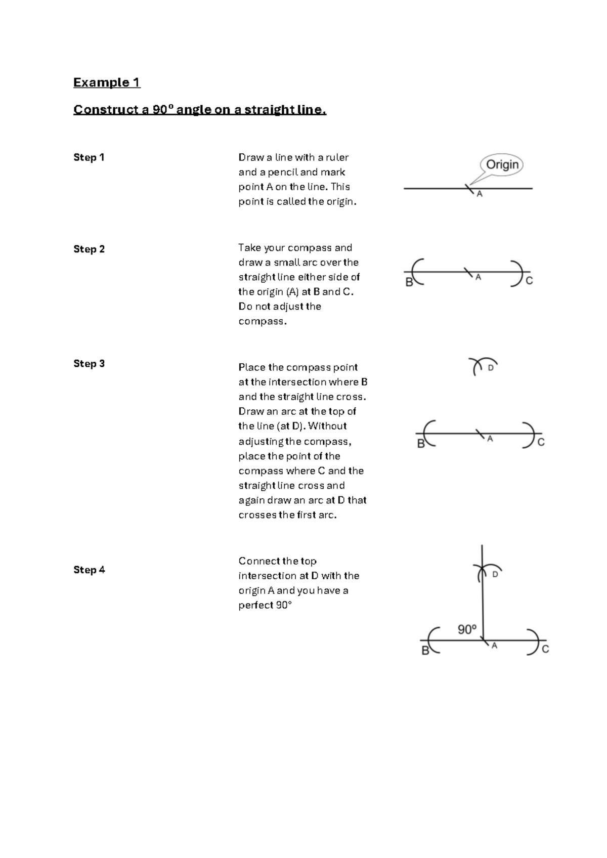 Constructing a Perfect 90° Angle: Step-by-Step Guide - Studocu