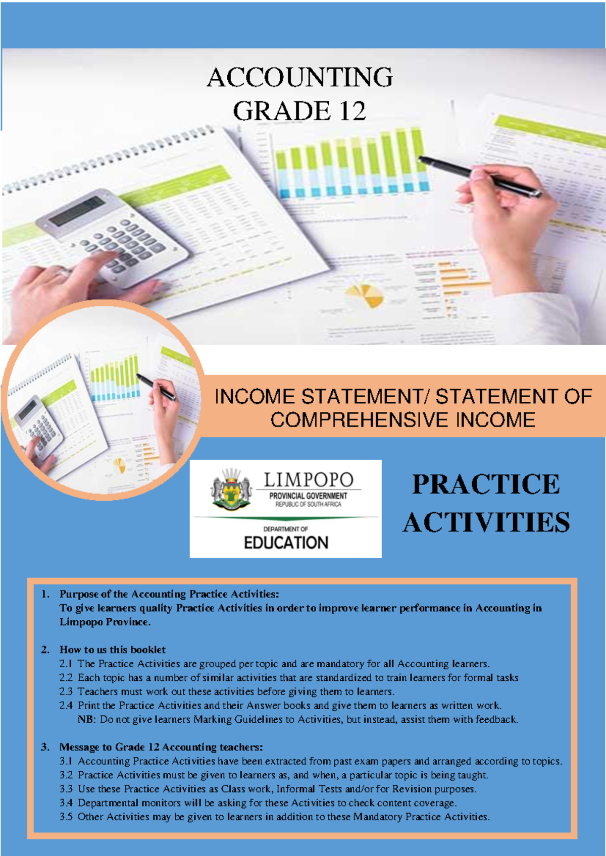 Income Statement Activities for Grade 12 Accounting Final Exam - Studocu
