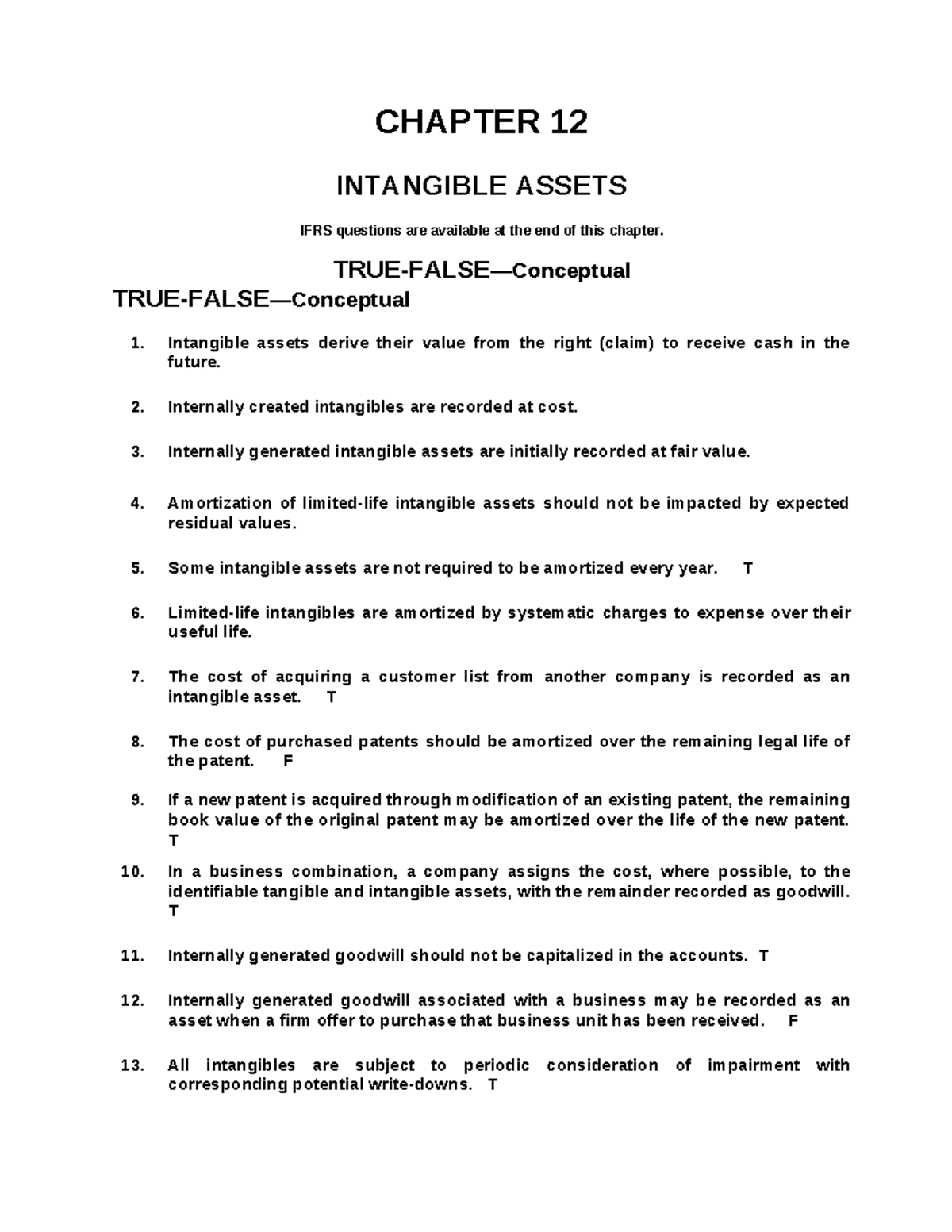Intangible-Assets-Problems and Solutions - CHAPTER 12 INTANGIBLE ASSETS IFRS questions are ...
