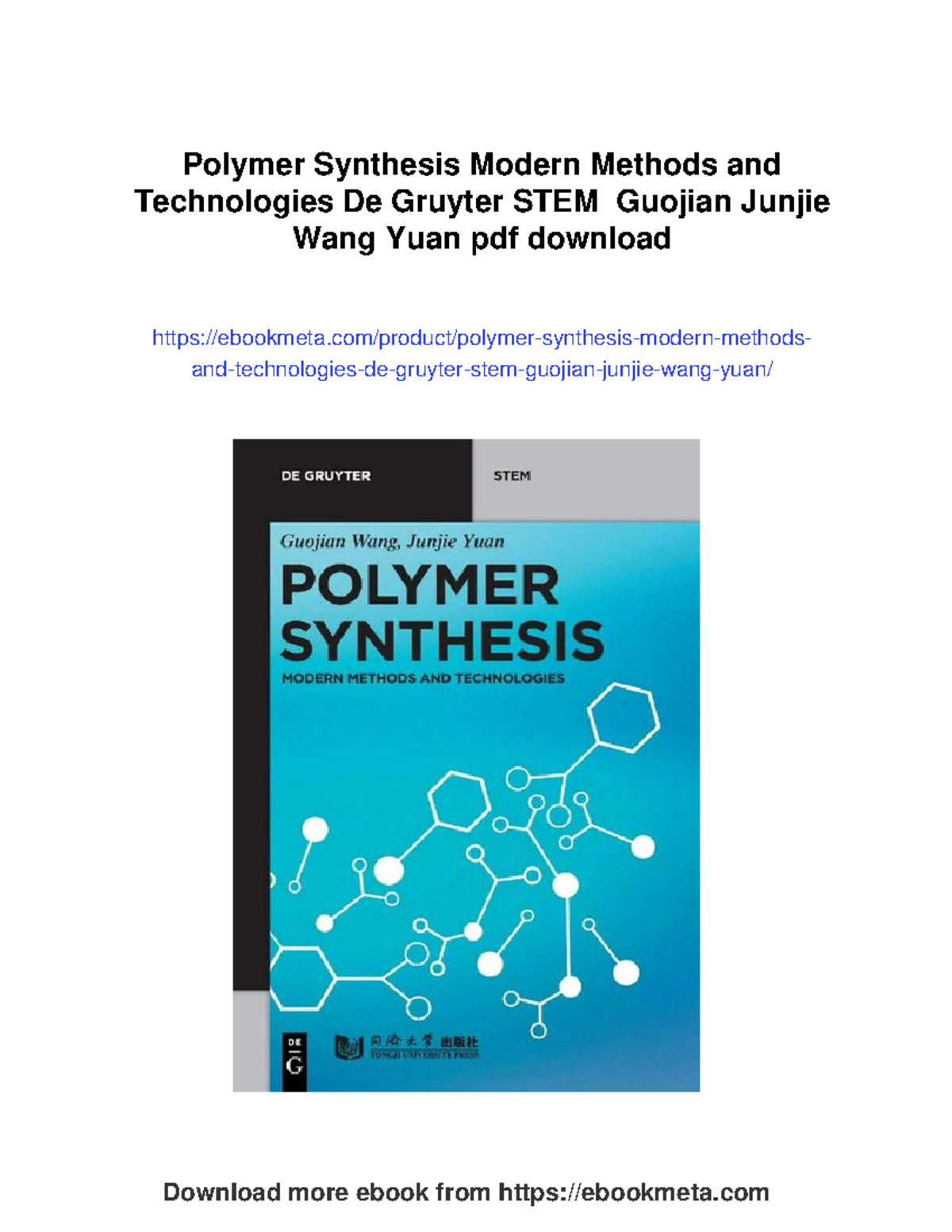 Modern methods and technologies in polymer synthesis: A comprehensive ...