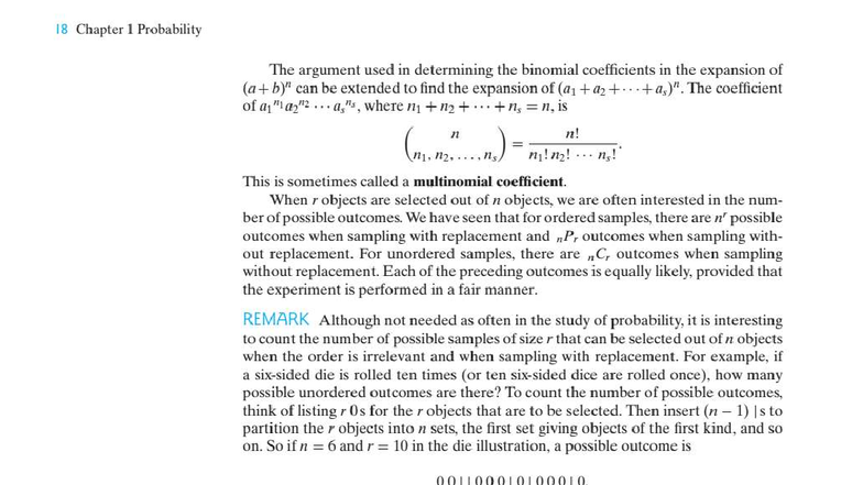 18 Probability Chapter 1: Understanding Binomial and Multinomial ...
