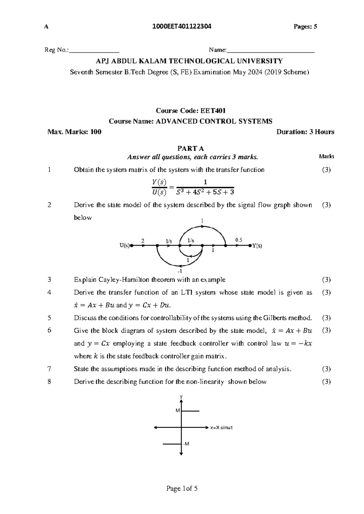 EET401 Advanced Control Systems May 2024 Exam Question Paper Solutions ...