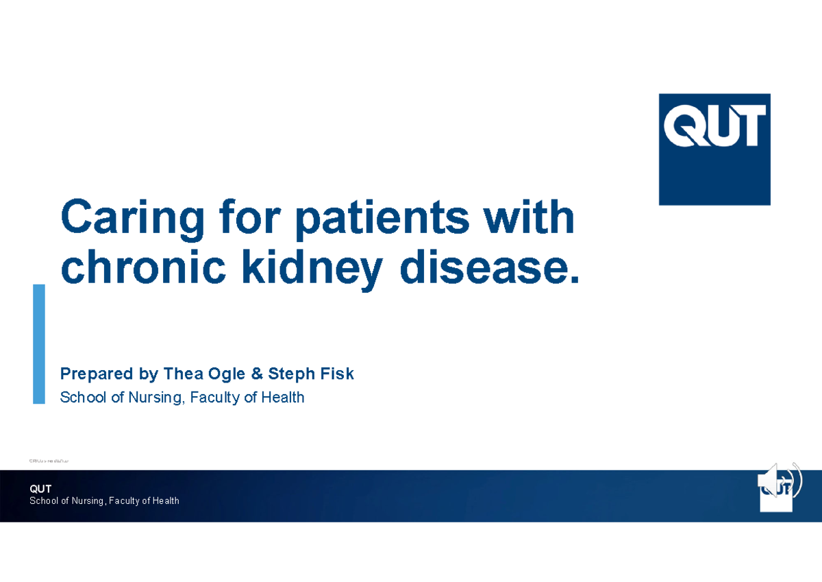 CKD Lecture Notes: Understanding Chronic Kidney Disease (LQB285) - Studocu