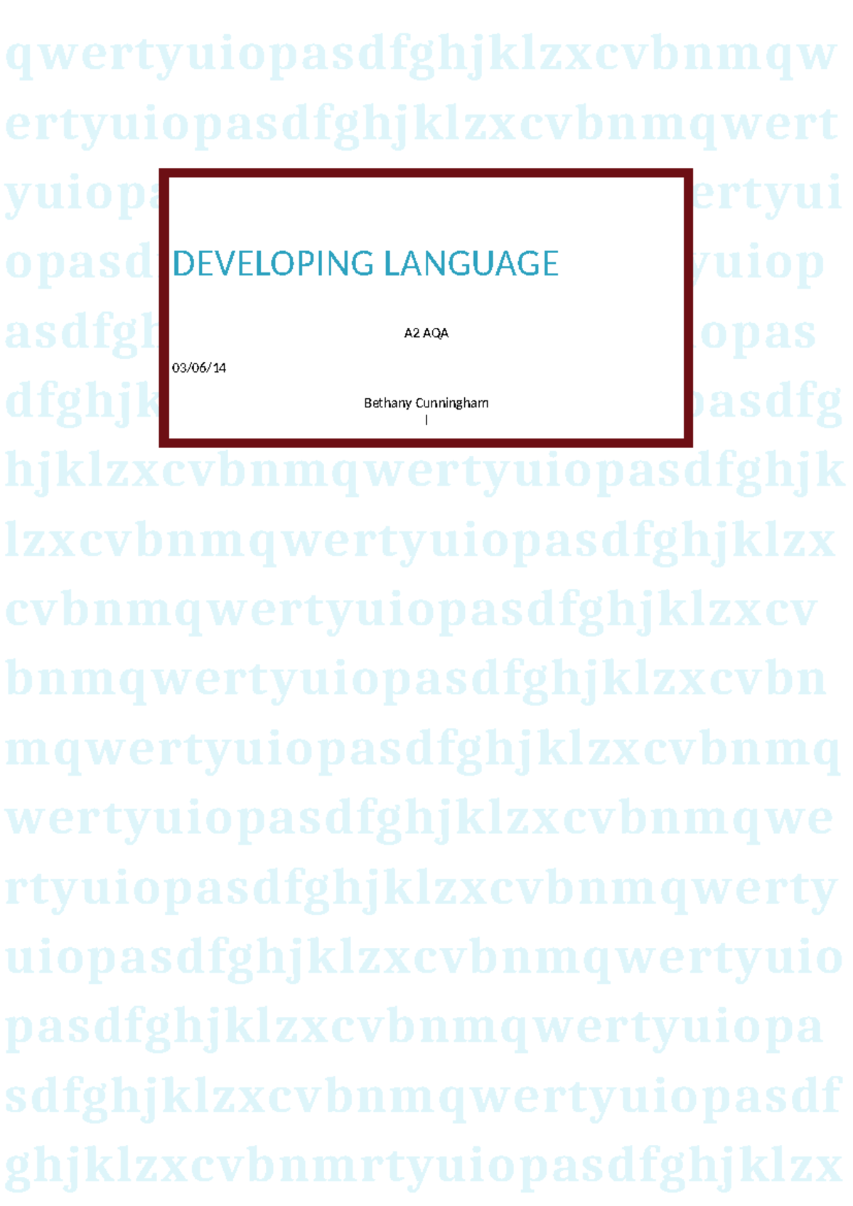 A2 AQA English Language Revision Notes: Child Language Acquisition ...