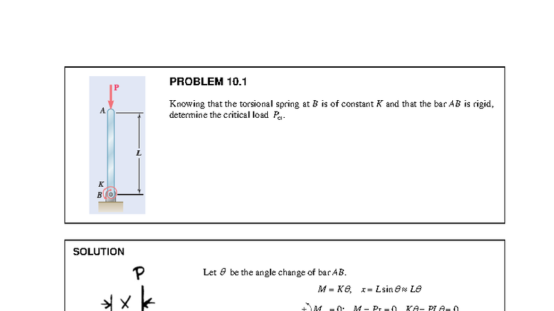 Column Buckling Analysis and Critical Load Determination (ENG 101) - Studocu