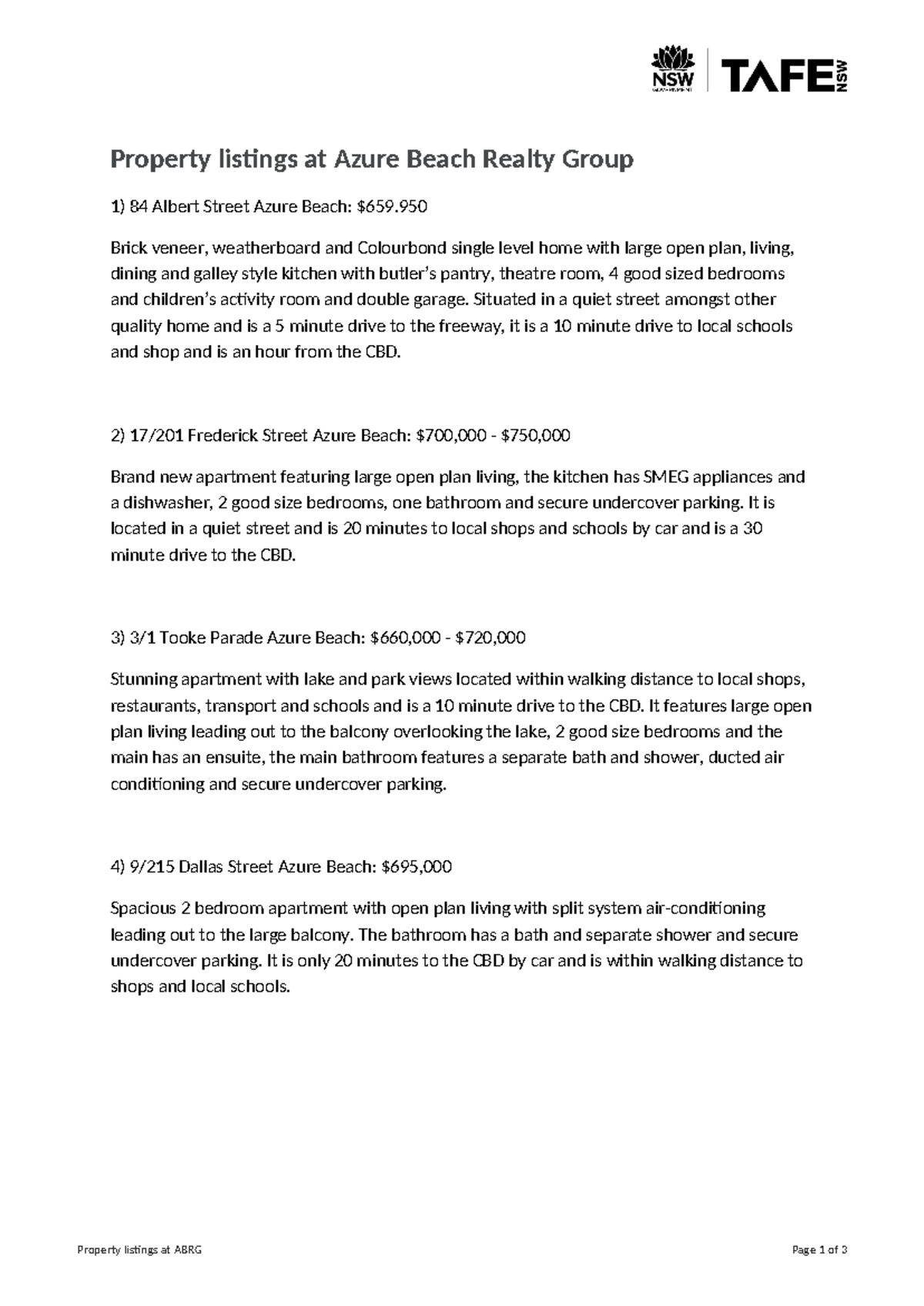 5-Property listings at ABRG - Property listings at Azure Beach Realty ...