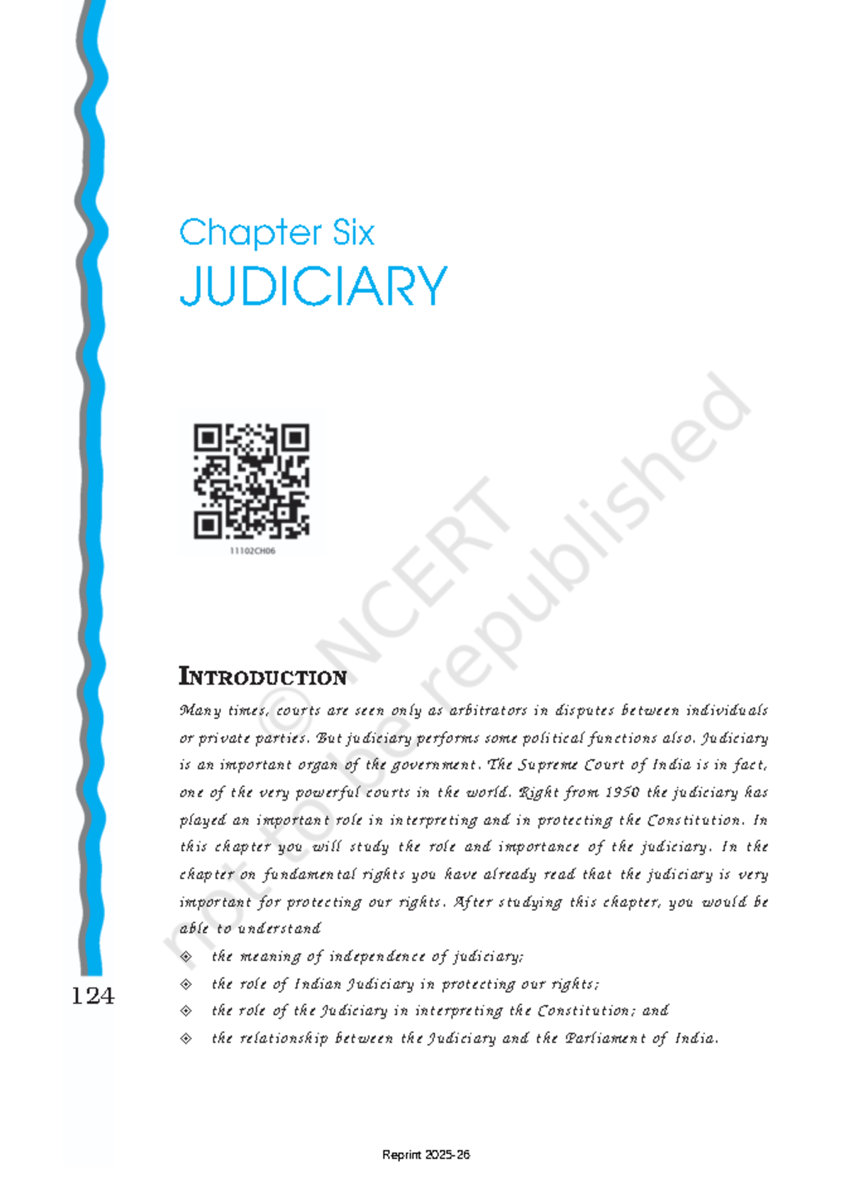 Indian Constitution at Work: Chapter 6 - The Role of Judiciary - Studocu