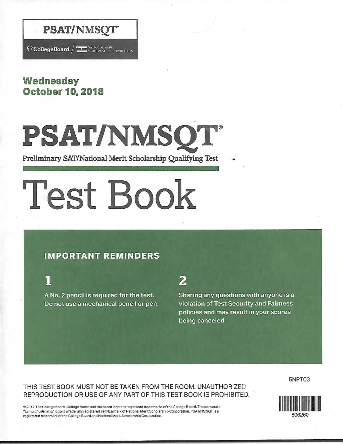 PSAT 2018 - October 10 Exam Overview and Insights - Studocu