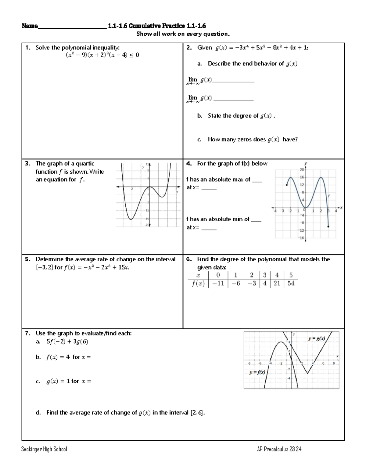 1.1-1.6 Polynomial Inequality Cumulative Review Solutions - Studocu