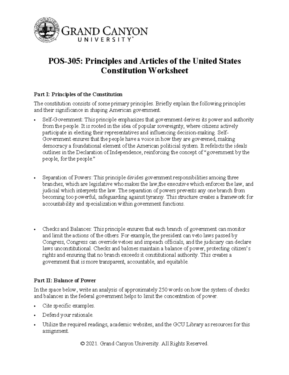 POS-305 T1 Constitution Principles and Federal Government Structure ...