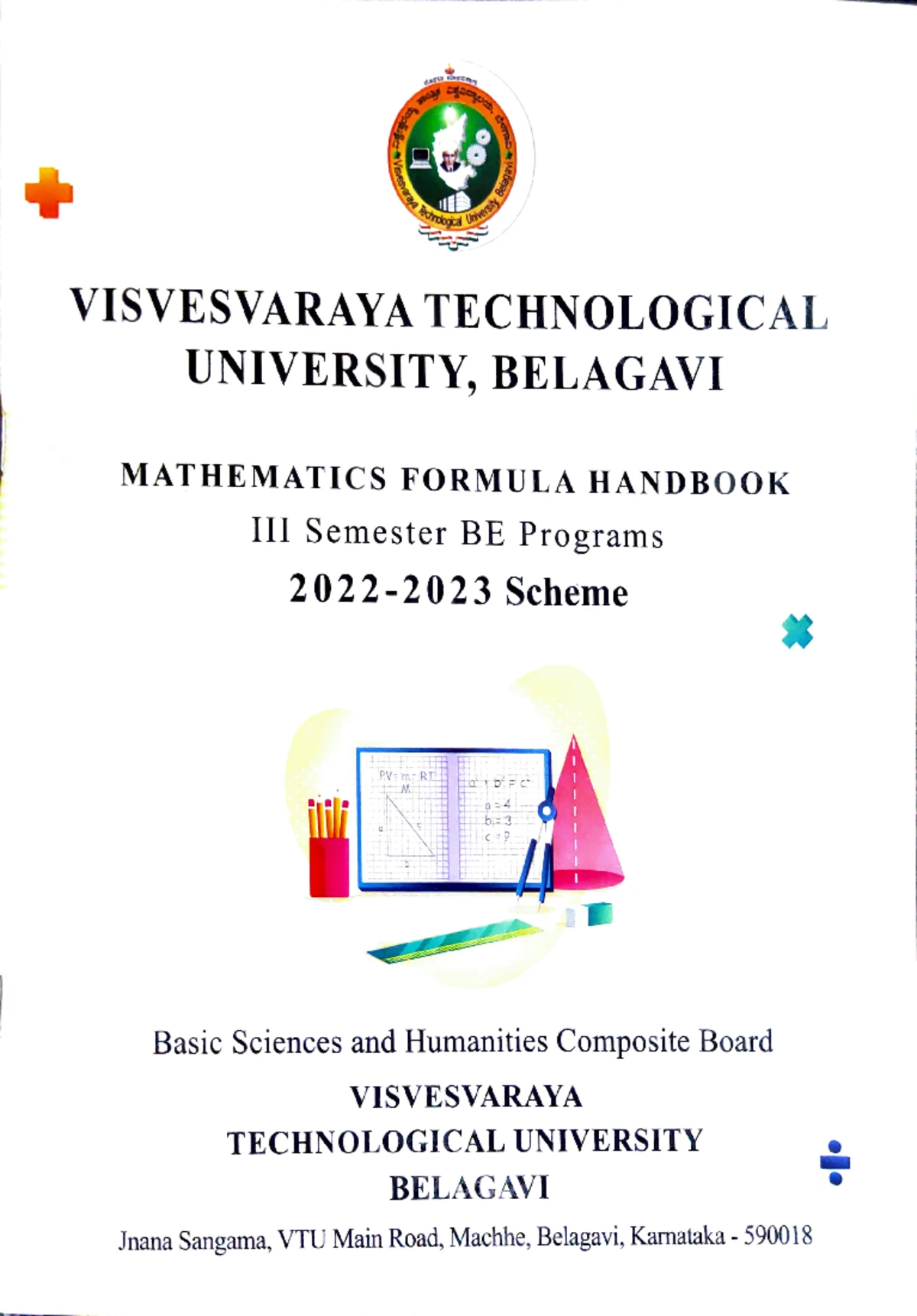 VTU M3 MATHEMATICS Formula Handbook for BE Programs - Studocu