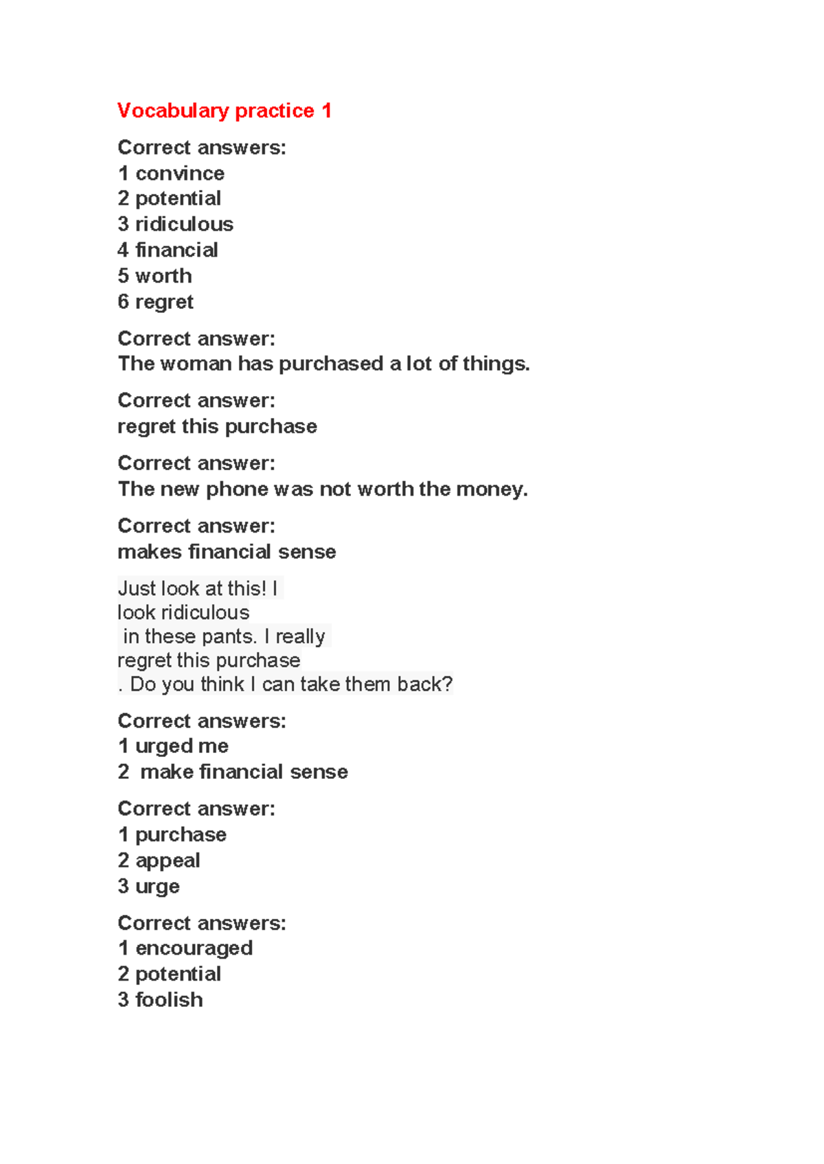 Unit 7, Lesson 2 - Vocabulary & Grammar Practice for English 5 - Studocu