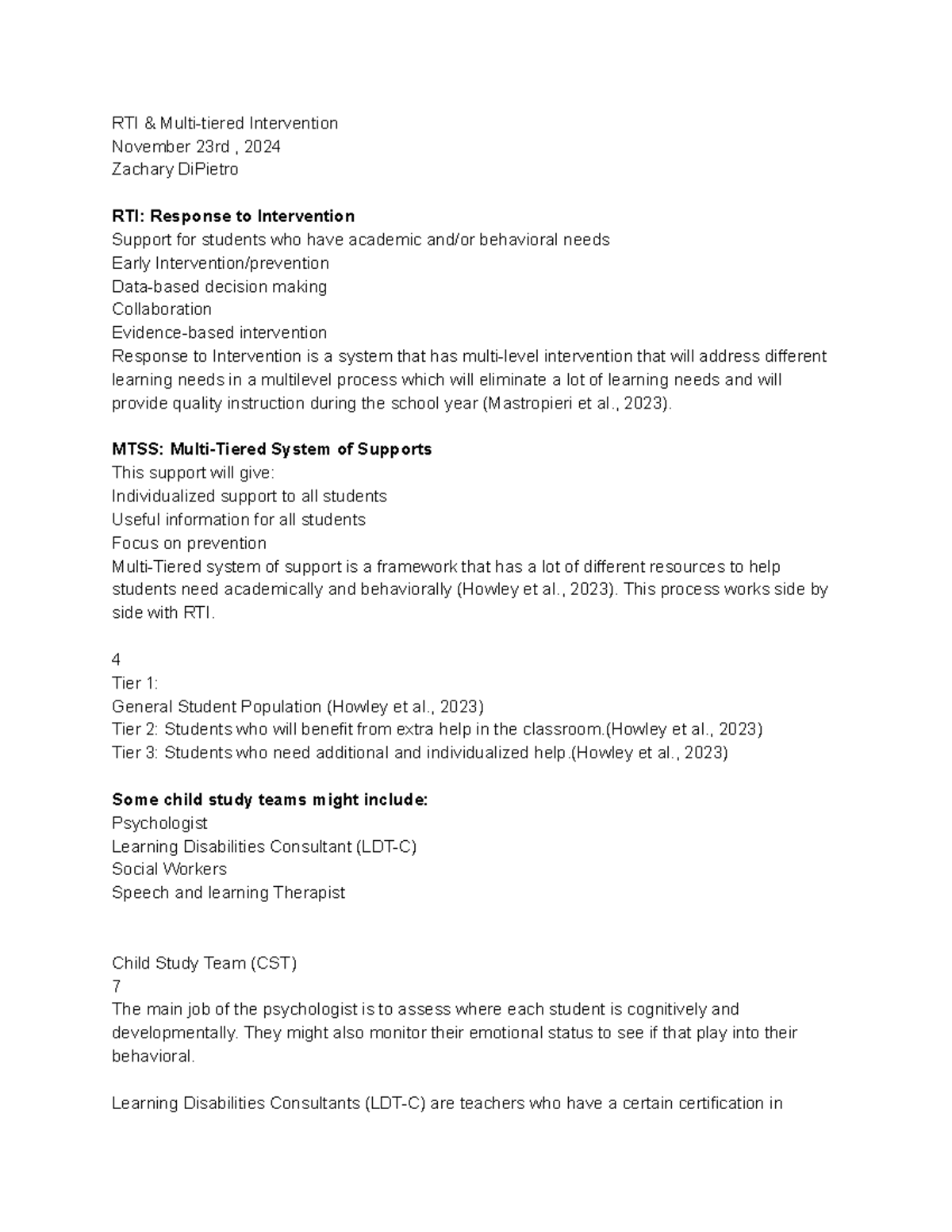 RTI & Multi-Tiered Intervention: Strategies for Student Support - Studocu