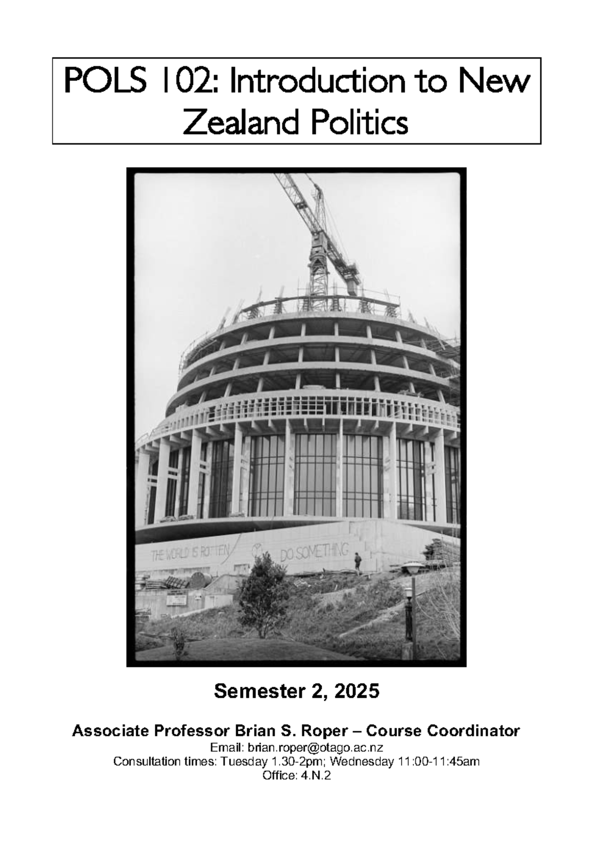 POLS 102: Comprehensive Course Guide to New Zealand Politics 2025 - Studocu