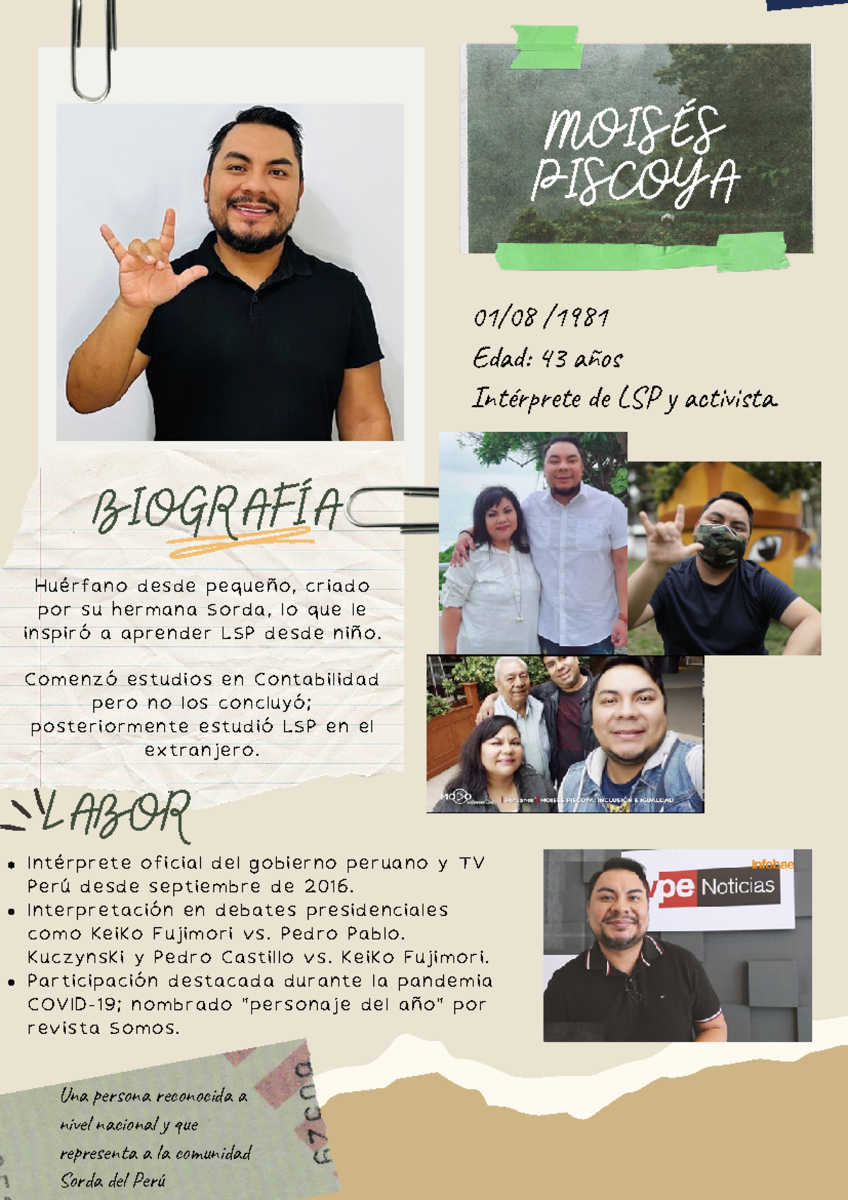 Infografía - gdfgdf - Huérfano desde pequeño, criado por su hermana ...