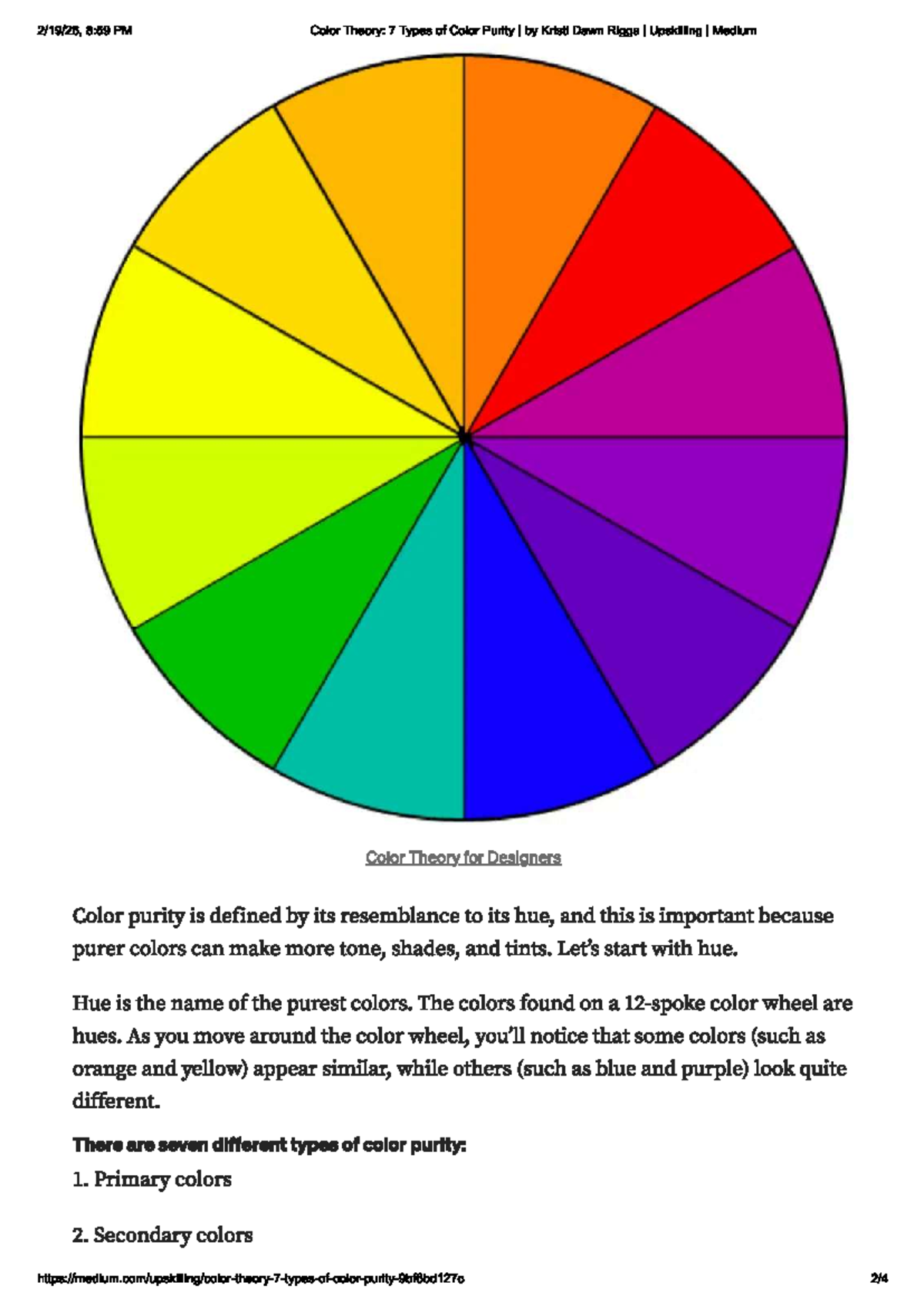 Color Theory: 7 Types of Color Purity Explained - Studocu