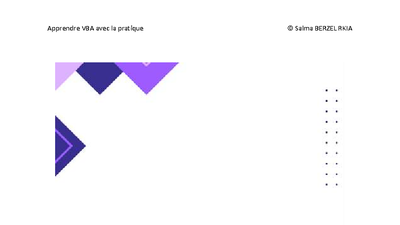 Pratiquer VBA avec 89 Macros - Salma BERZEL RKIA - Studocu