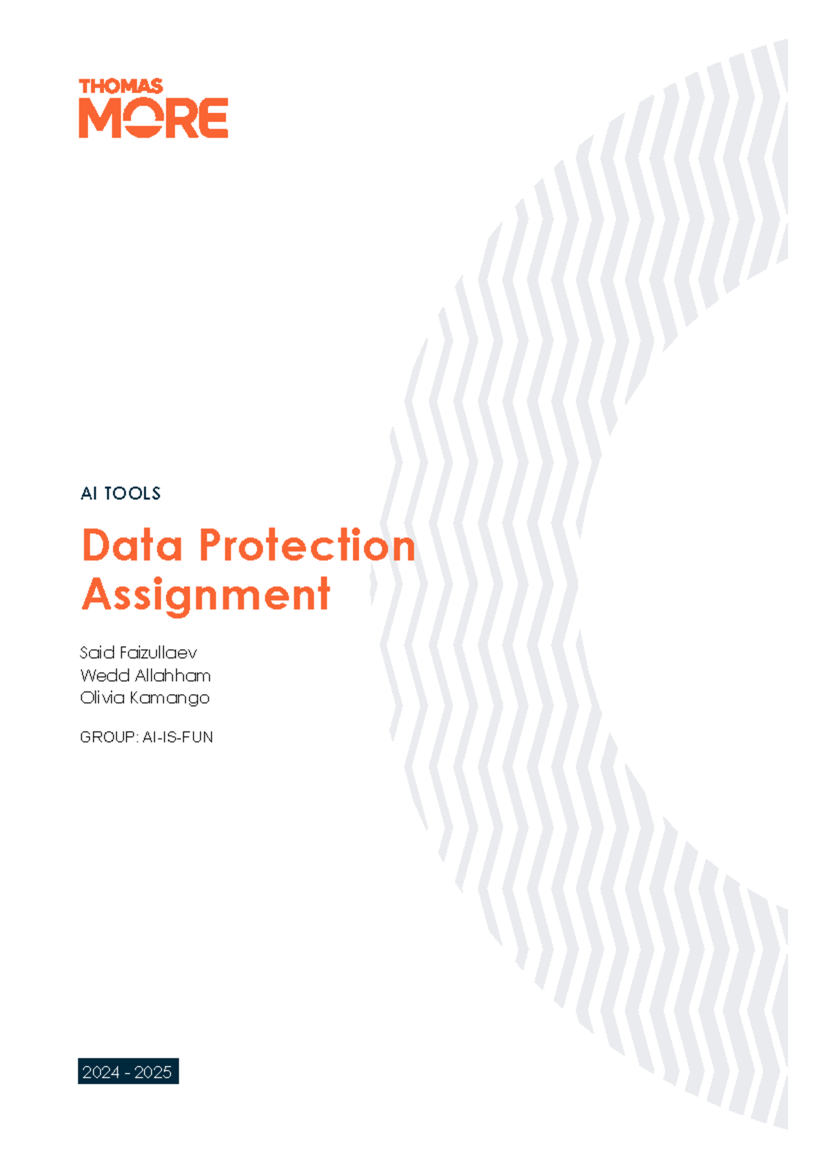 AI - drr - 2024 - 2025 AI TOOLS Data Protection Assignment Said ...