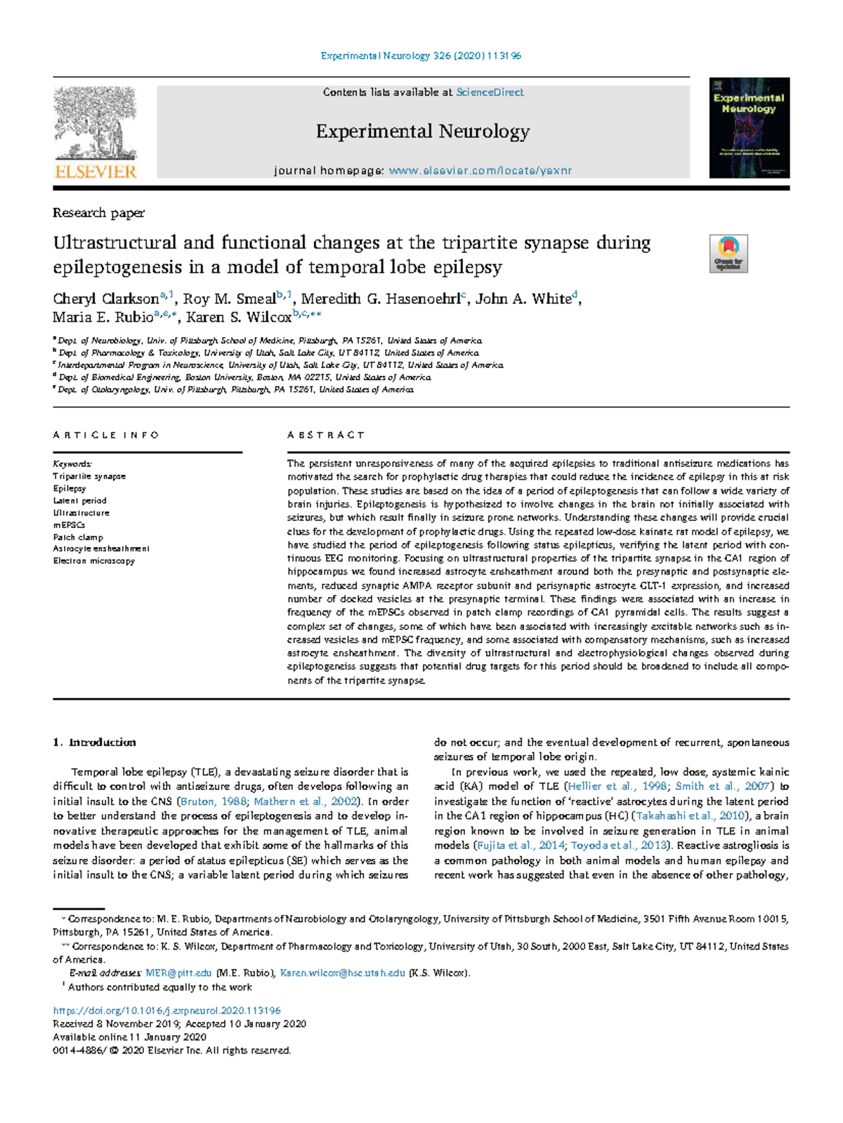 VSAA 13-10-25: Ultrastructural Changes in Tripartite Synapse During ...