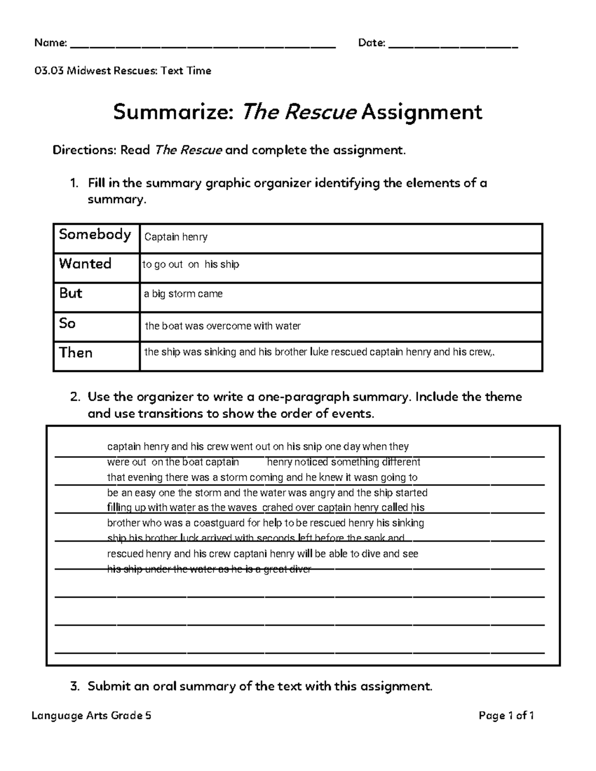 Kami Export - ela g5 03 03 07 03 summarize the rescue assignment - Name ...