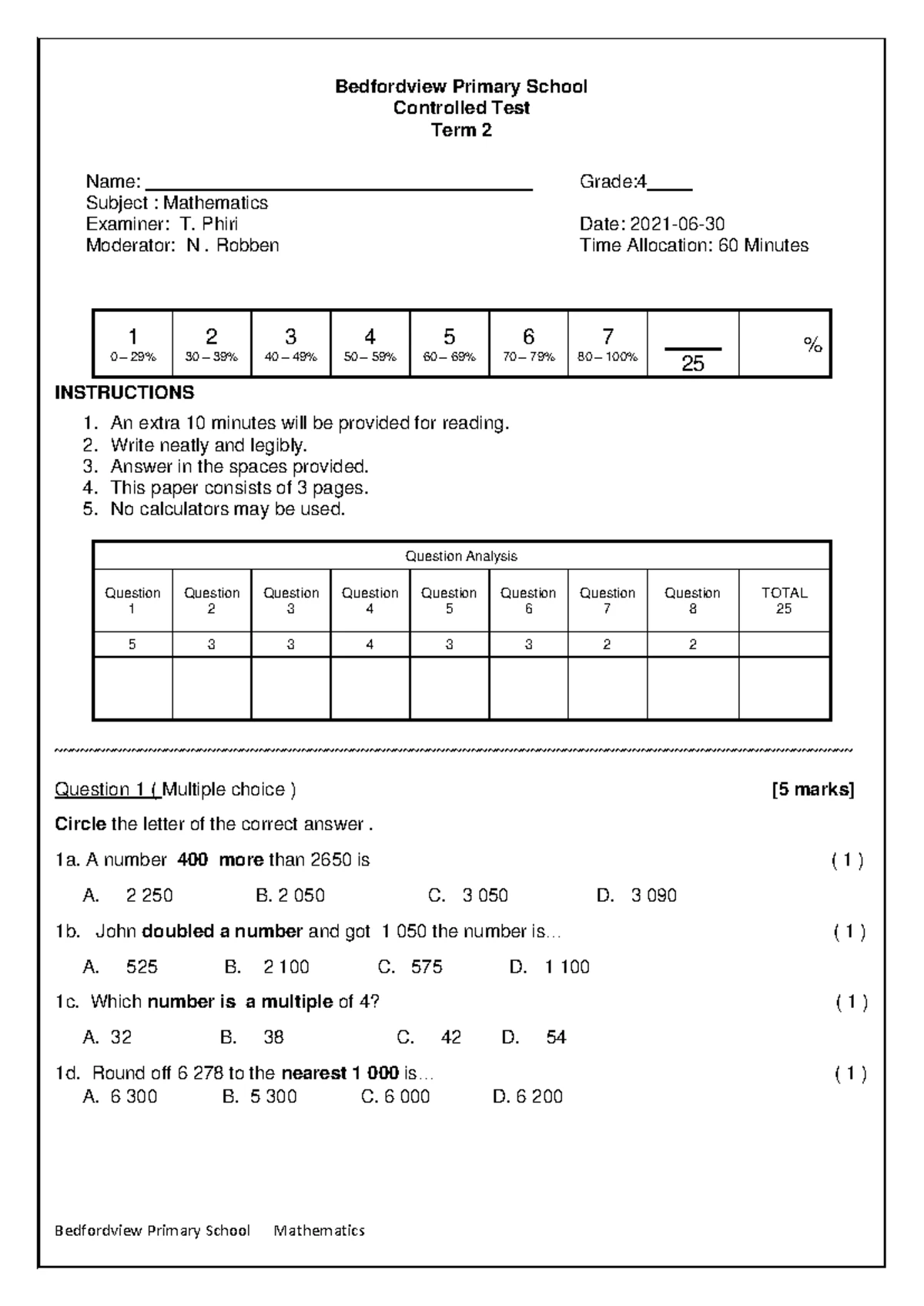 MP Maths P1 MG Final - memo for 2023 mp mathematics paper 1 - MARKS ...