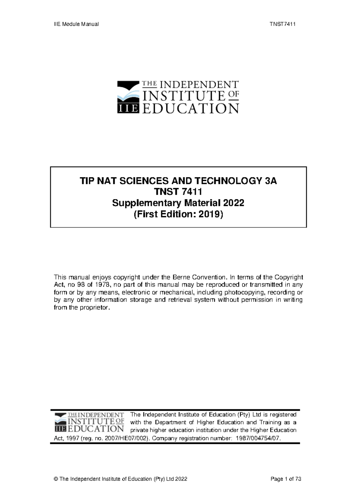 TNST7411 Supplementary Material for Mechanical Systems Studies - Studocu