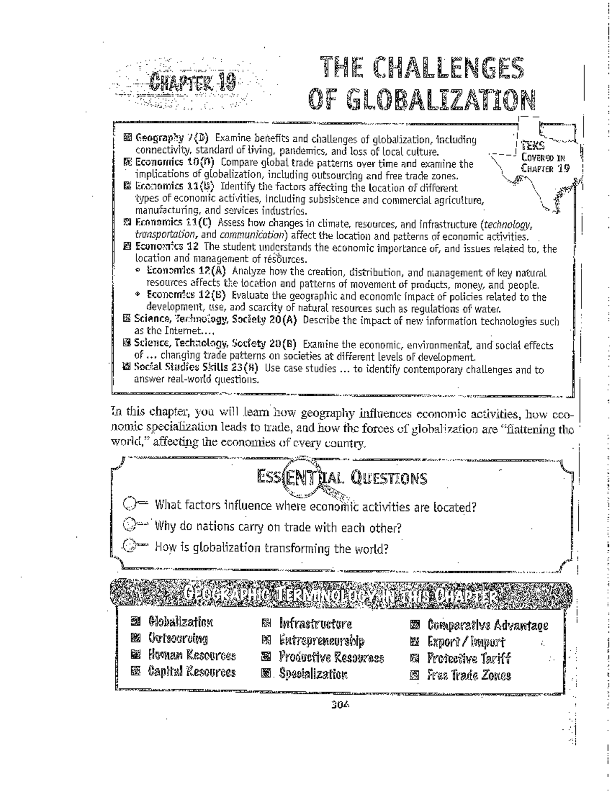 Geography 7(D) - Chapter 19: The Challenges of Globalization - Studocu