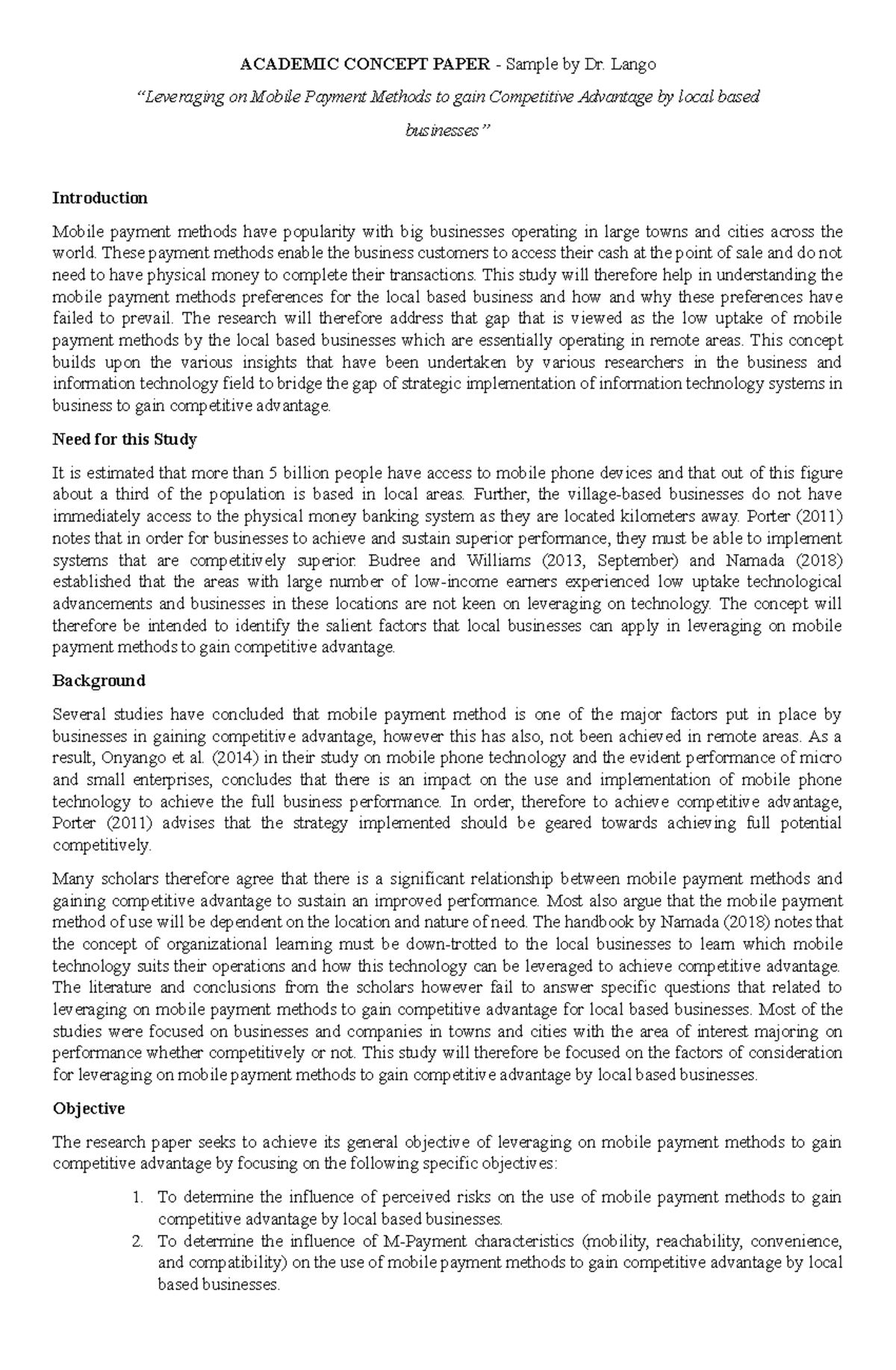 Leveraging Mobile Payment Methods for Competitive Advantage: A Concept ...