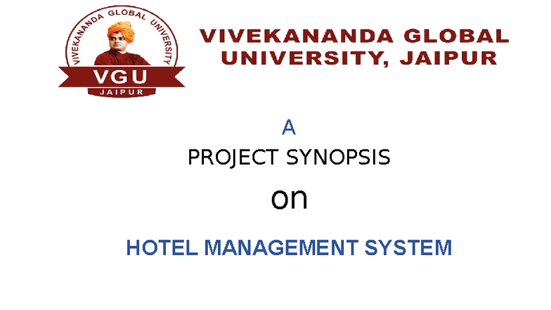 MCA 4th Sem Project Synopsis: Hotel Management System Overview - Studocu