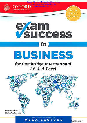 Caie as level business 9609 definitions v1 - ZNOTES SUMMARIZED NOTES ON ...