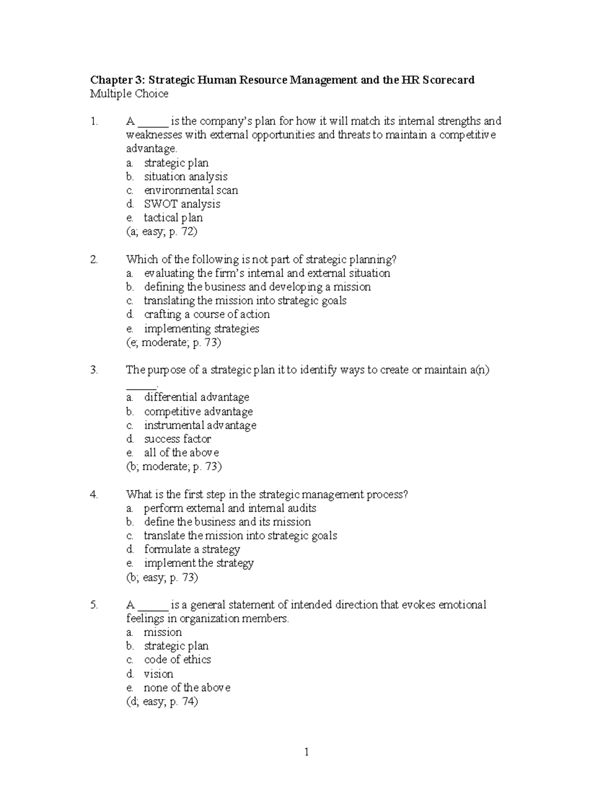 HRM Mcqs Ch # 8 - Mcqs - Chapter 8: Training and Developing Employees ...