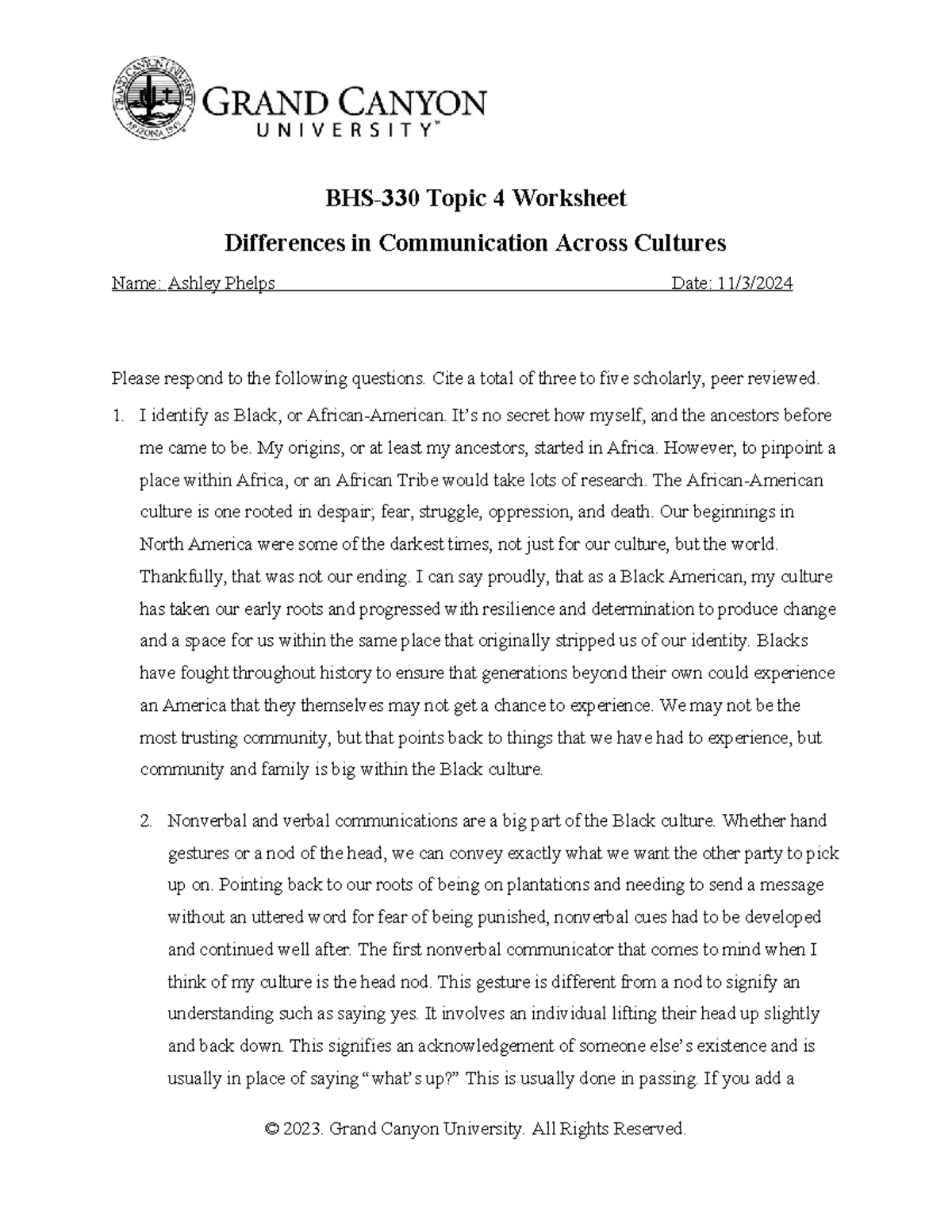 Cultural Differences in Communication: A Comparative Analysis (GCU ...