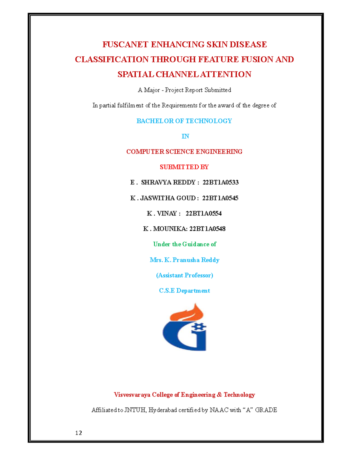 FUSCANET: Enhancing Skin Disease Classification with Feature Fusion and ...