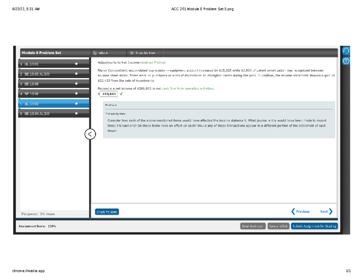 ACC 201 Module 8 Problem Set 5 - 8:31 AM ACC 201 Module 8 Problem Set 5 ...