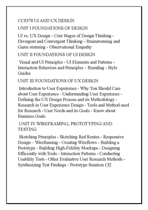 CCS356 Object Oriented Software Engineering Sylabus - CCS356 OBJECT ORIENTED SOFTWARE ...