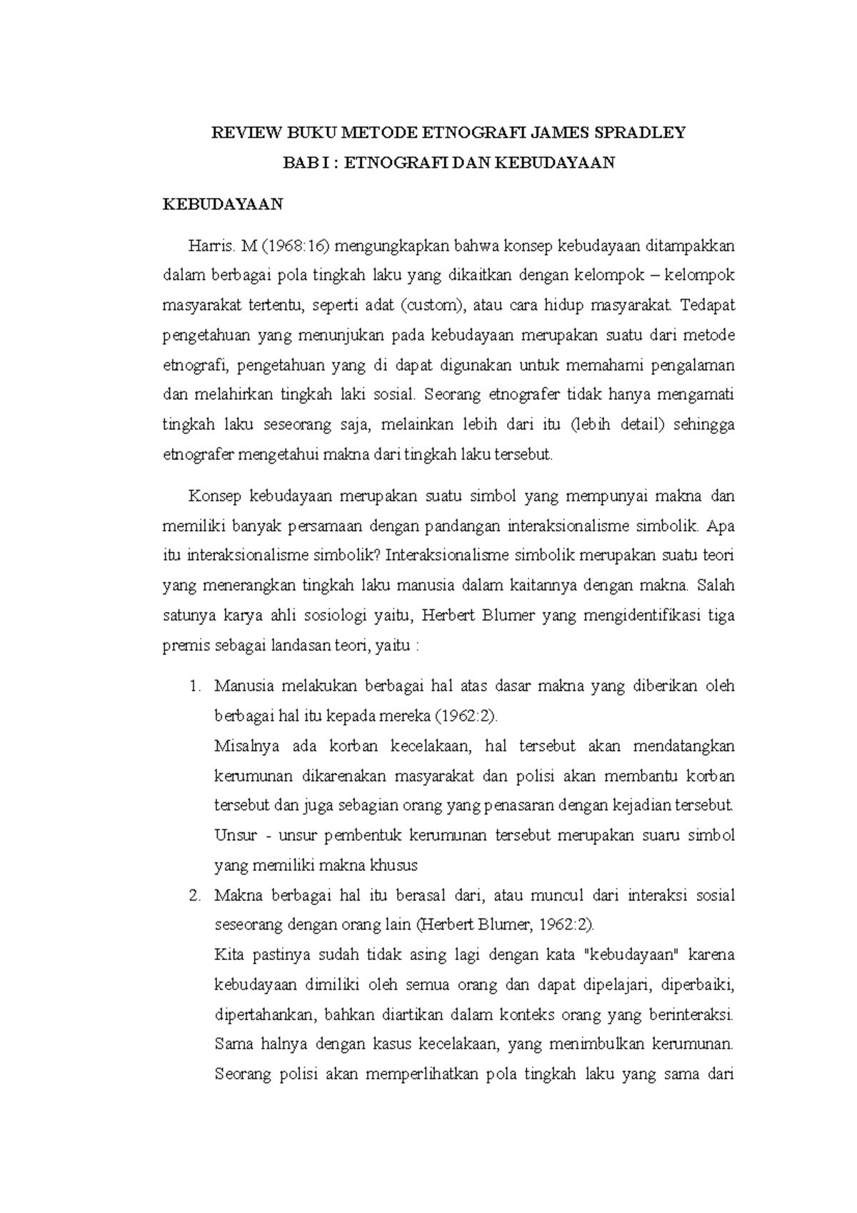 Ulasan Buku Metode Etnografi James Spradley - Bab 1: Etnografi dan ...