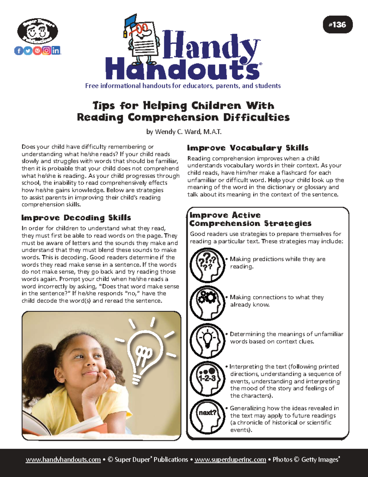 Handy Handouts: Strategies for Improving Reading Comprehension - Studocu